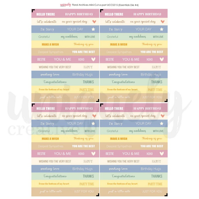 Uniquely Creative – Floral Archives – Mini Cut-a-Part Sheet – ScrapBoutique